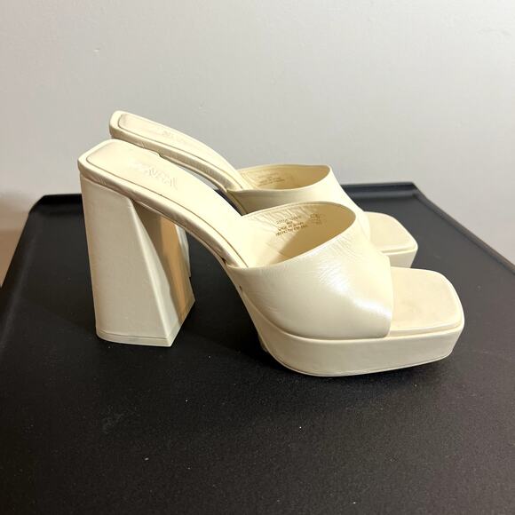 Zara | Shoes | Zara Cream Block Heels | Poshmark